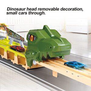 Dinosaur Cars Toys with 81.5inch Dino Track, Carrier Transport Dinosaur Truck with 6pcs Die-cast Cars Toys for Kids 3 4 5 6, Parking Lot Garage Kids Toys for Boys 3-5 5-7 Years Old Gift