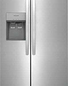 Frigidaire 33" Side-by-Side Refrigerator with 22.2 cu. ft. Total Capacity, Air Filter, LED Interior Lighting, Ice Maker in Stainless Steel