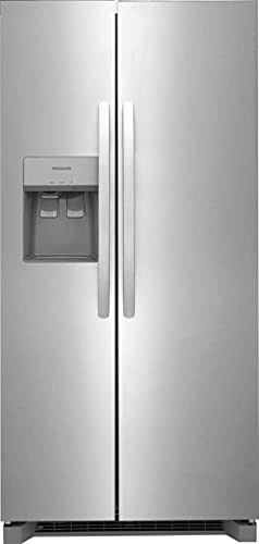 Frigidaire 33" Side-by-Side Refrigerator with 22.2 cu. ft. Total Capacity, Air Filter, LED Interior Lighting, Ice Maker in Stainless Steel