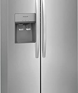 Frigidaire 33" Side-by-Side Refrigerator with 22.2 cu. ft. Total Capacity, Air Filter, LED Interior Lighting, Ice Maker in Stainless Steel