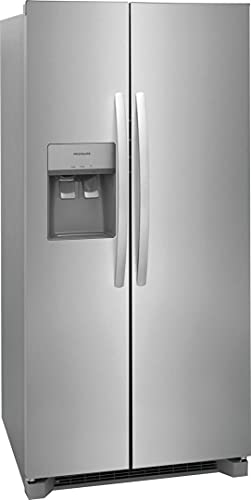 Frigidaire 33" Side-by-Side Refrigerator with 22.2 cu. ft. Total Capacity, Air Filter, LED Interior Lighting, Ice Maker in Stainless Steel