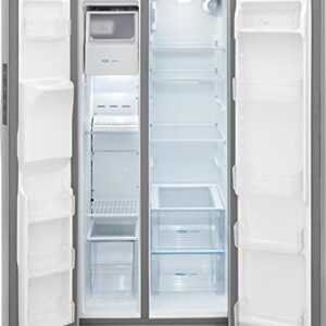 Frigidaire 33" Side-by-Side Refrigerator with 22.2 cu. ft. Total Capacity, Air Filter, LED Interior Lighting, Ice Maker in Stainless Steel