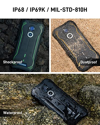 DOOGEE Rugged Smartphone 2023, S51 NFC Android 12 Rugged Phones, 4GB+64GB SD 512GB, 5180mAh Battery, Dual SIM 4G, 6.0" IPS HD Rugged Phones Unlocked, IP68 Waterproof, GPS Outdoor Rugged Android Phone