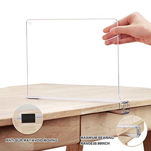 Fixwal 8pcs Acrylic Shelf Dividers for Closet Organization, Kitchen Cabinets, Bookshelves, Display Cabinets, Shoe Racks