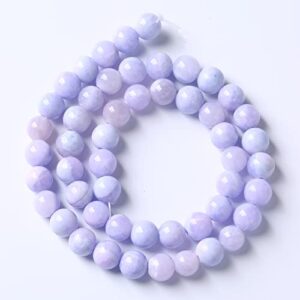 10mm 36pcs Natural Galaxy Purple Persian Jades Stone Beads for Jewelry Making Round Loose Beads DIY Bracelet 15" Energy Healing Power Stone Beads(10mm, Galaxy Starry Purple Jade)