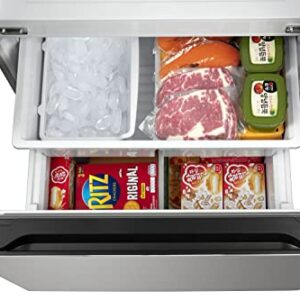 Hamilton Beach HBF1770 French Door Counter Depth Refrigerator with Freezer Drawer, 17.7 cu ft, Stainless Steel (Full Size)