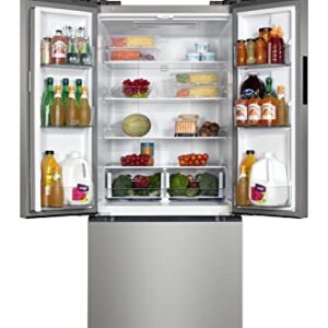 Hamilton Beach HBF1770 French Door Counter Depth Refrigerator with Freezer Drawer, 17.7 cu ft, Stainless Steel (Full Size)