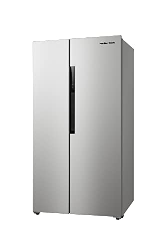 Hamilton Beach HBF1558 15.6 Counter Depth Full Size Refrigerator, Side Doors, Stainless, 15.8 cu ft