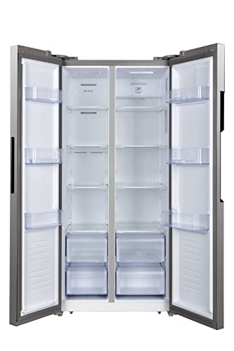 Hamilton Beach HBF1558 15.6 Counter Depth Full Size Refrigerator, Side Doors, Stainless, 15.8 cu ft