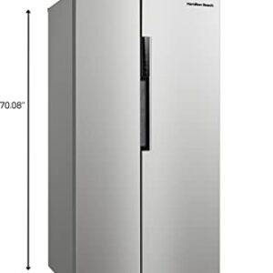 Hamilton Beach HBF1558 15.6 Counter Depth Full Size Refrigerator, Side Doors, Stainless, 15.8 cu ft