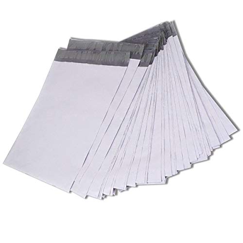 MMBM Poly Mailers, 12x15.5 Inch, 22500 Pack, 2.5 Mil Thick, Shipping Envelope Mailers, White/Grey, Self Seal and Peal Strip