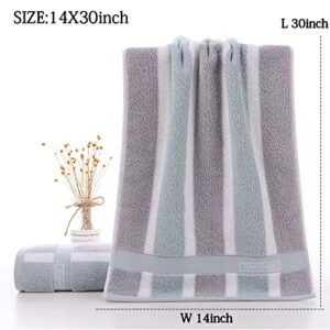 LRUUIDDE Hand Towels for Bathroom Set of 2, 100% Cotton Bath Hand Towels, Face Towels, Highly Absorbent Soft Luxury Hand Towel Decorative for Bathroom,14 x 30 Inch (Gray)