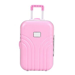 FILFEEL Baby Suitcase Toy, Childs Suitcase, Mini Luggage Box, Cute Plastic Rolling Suitcase Pink