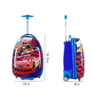 WZCSLM Frozen 16 Inch Luggage Hard Side Spinner Suitcase Carry on Luggage Rolling (car)