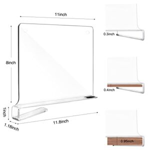 Fixwal 8pcs Clear Acrylic Shelf Dividers for Organization, Closets Shelf and Closet Separator for Bedroom, Kitchen and Office Shelves