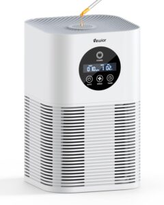 vewior air purifier, fragrance sponge pm2.5 monitor h13 true hepa air filter, 387 cfm pets air cleaner for home bedroom large room, purify pollen, pet hair dander, odor, dust, smoke