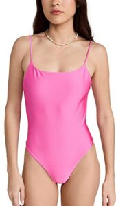 jade swim women's trophy one piece, azalea sheen, pink, s