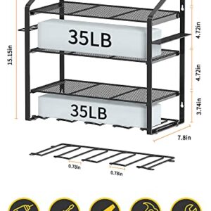 Venkuber Power Tool Organizer, Drill Holder Wall Mount, Garage Tool Organizers and Storage Heavy Duty Tool Shelf Rack