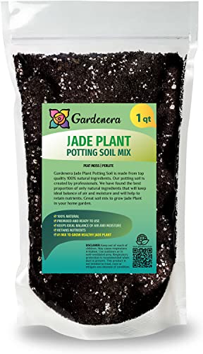 GARDENERA Premium Jade Plant Potting Soil Mix - (1 Quart Bag)