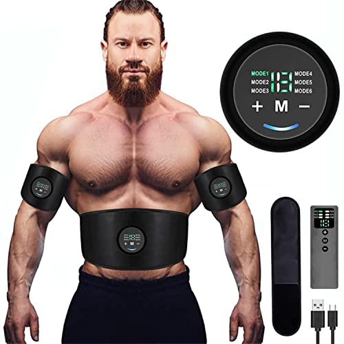 Jenylu AB Stimulator Toning Belt, Muscle Toner, Abdominal Training Belt Exercise Workout Equipment Machine, Portable Fitness Equipment for Home