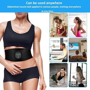 Jenylu AB Stimulator Toning Belt, Muscle Toner, Abdominal Training Belt Exercise Workout Equipment Machine, Portable Fitness Equipment for Home