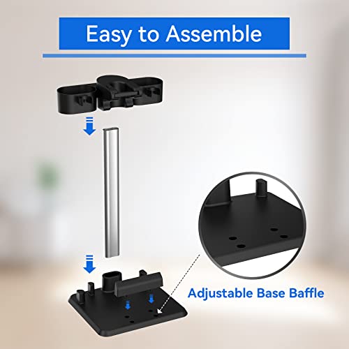 INSE Vacuum Storage Stand, Vacuum Cleaner Stand with Accessory Holders, Universal Vacuum Stand for Stick Vacuum Cleaner