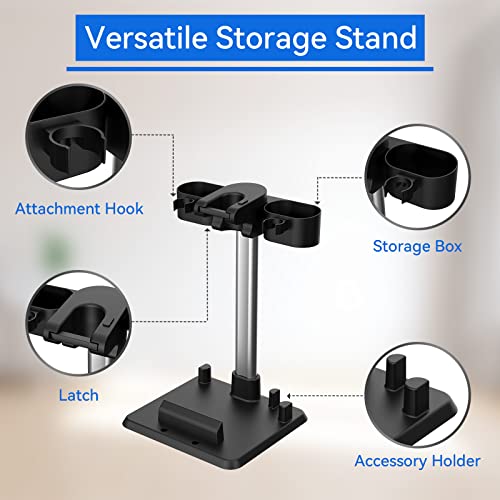 INSE Vacuum Storage Stand, Vacuum Cleaner Stand with Accessory Holders, Universal Vacuum Stand for Stick Vacuum Cleaner