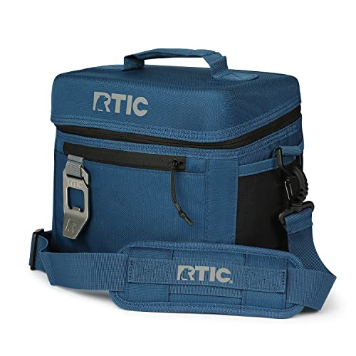 RTIC 8 Can Everyday Cooler, Soft Sided Portable Insulated Cooling for Lunch, Beach, Drink, Beverage, Travel, Camping, Picnic, for Men and Women, Navy