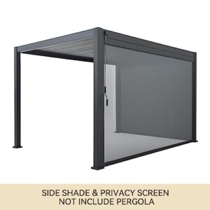 GARDESOL 13' Aluminum Pull-Down Privacy Screen Pergola Divider, Adjustable Side Shade Suitable for GARDESOL 10'x13' Pergola Gazebo only. This is NOT pergola but pergola Accessories (Matte Black)