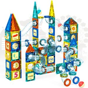 jade hare magnet tiles construction set, 168pcs magnetic tiles kids toys stem magnet toys for toddler magnetic block, educational building toys for boys girls 3+ birthday gifts, christmas toy