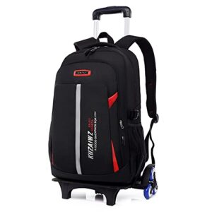 boys rolling backpack kids trolley school bag with wheels wheeled luggage bookbag