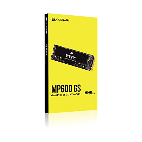 Corsair MP600 GS 2TB PCIe Gen4 x4 NVMe M.2 SSD – High-Density TLC NAND – M.2 2280 – DirectStorage Compatible - Up to 4,800MB/sec – Great for PCIe 4.0 Notebooks - Black