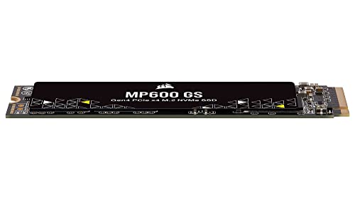 Corsair MP600 GS 2TB PCIe Gen4 x4 NVMe M.2 SSD – High-Density TLC NAND – M.2 2280 – DirectStorage Compatible - Up to 4,800MB/sec – Great for PCIe 4.0 Notebooks - Black