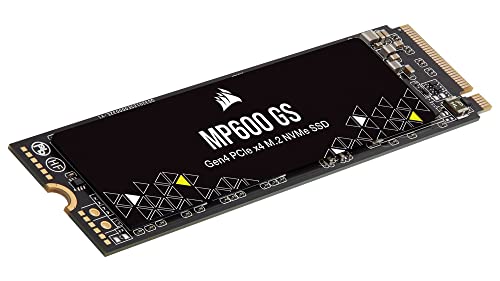 Corsair MP600 GS 2TB PCIe Gen4 x4 NVMe M.2 SSD – High-Density TLC NAND – M.2 2280 – DirectStorage Compatible - Up to 4,800MB/sec – Great for PCIe 4.0 Notebooks - Black