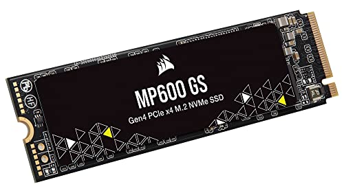 Corsair MP600 GS 2TB PCIe Gen4 x4 NVMe M.2 SSD – High-Density TLC NAND – M.2 2280 – DirectStorage Compatible - Up to 4,800MB/sec – Great for PCIe 4.0 Notebooks - Black