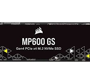 Corsair MP600 GS 2TB PCIe Gen4 x4 NVMe M.2 SSD – High-Density TLC NAND – M.2 2280 – DirectStorage Compatible - Up to 4,800MB/sec – Great for PCIe 4.0 Notebooks - Black