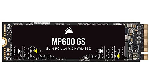 Corsair MP600 GS 2TB PCIe Gen4 x4 NVMe M.2 SSD – High-Density TLC NAND – M.2 2280 – DirectStorage Compatible - Up to 4,800MB/sec – Great for PCIe 4.0 Notebooks - Black