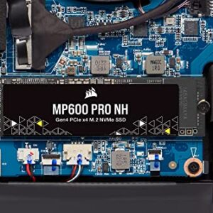 Corsair MP600 PRO NH 2TB PCIe Gen4 x4 NVMe M.2 SSD – High-Density TLC NAND – M.2 2280 – DirectStorage Compatible - Up to 7,000MB/sec - No Heatsink - Black