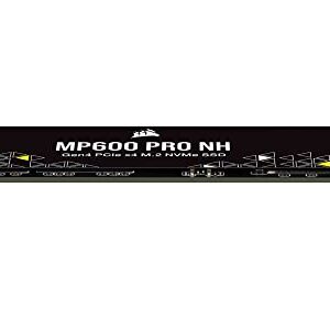 Corsair MP600 PRO NH 2TB PCIe Gen4 x4 NVMe M.2 SSD – High-Density TLC NAND – M.2 2280 – DirectStorage Compatible - Up to 7,000MB/sec - No Heatsink - Black