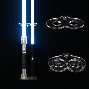 wanlian lightsaber stand wall mounted vertical lightsaber display stand acrylic lightsaber stand suitable for lightsabers (transparent 2 holes)