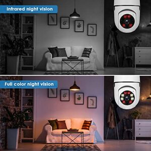 UPULTRA Security Camera 2packs 1080P Wireless WiFi Outdoor Home IP Camera E27 360 Degree Panoramic,Motion Detection and Alarm,Two-Way Audio,Night Vision