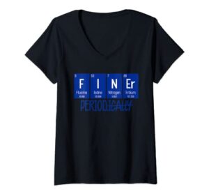 womens finer period periodical table life zeta phi beta line v-neck t-shirt