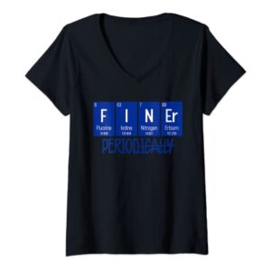 Womens Finer Period Periodical Table Life Zeta Phi Beta Line V-Neck T-Shirt