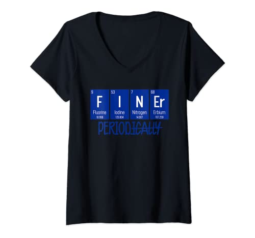 Womens Finer Period Periodical Table Life Zeta Phi Beta Line V-Neck T-Shirt