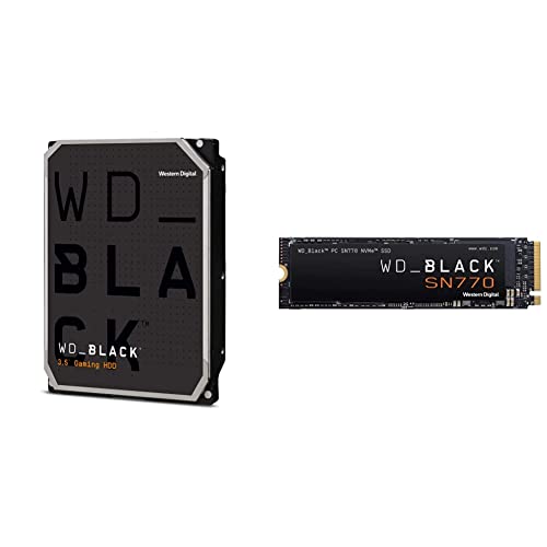 WD_BLACK Western Digital 2TB Performance Internal Hard Drive HDD - 7200 RPM & 1TB SN770 NVMe Internal Gaming SSD Solid State Drive - Gen4 PCIe, M.2 2280, Up to 5,150 MB/s - WDS100T3X0E