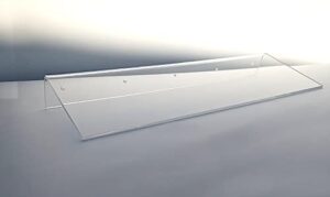 24" long clear floating shelf (12" deep)