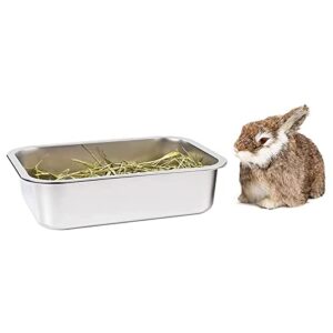 ANG-puneng Stainless Steel Litter Box for Cat and Rabbit Odor Control Non Stick Smooth Surface Easy to Clean Never Bend Rust Proof