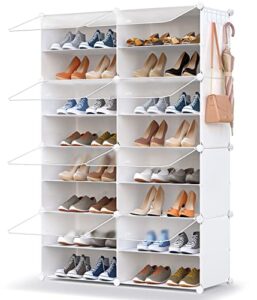 homicker shoe storage,32 pairs shoe shelves rack organizer with door for closet ,entryway,hallway,bedroom