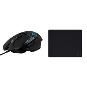 logitech g502 hero high performance wired gaming mouse, on-board memory, pc/mac logitech g440 hard gaming mouse pad, optimized for gaming sensors, low surface friction and pc gaming accessories