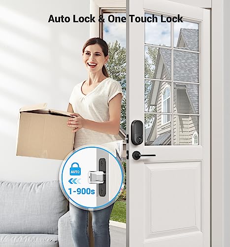 Veise Smart Lock, Keyless Entry Door Lock, Smart Locks for Front Door with App Control, Electronic Digital Lock with Touchscreen Keypad Set, Smart Deadbolt, Auto Lock, Easy Installation, Matte Black